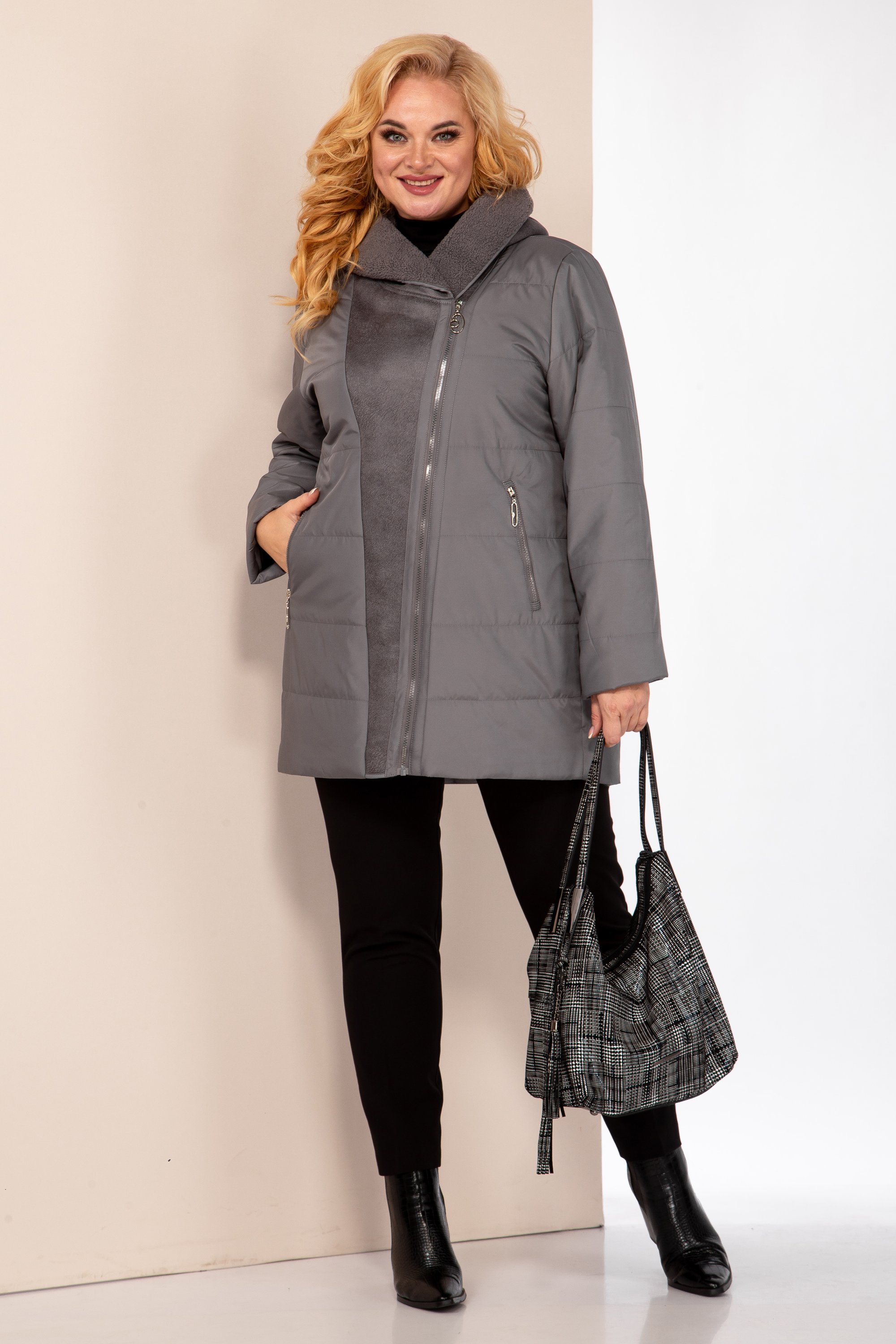 Куртка 2088 светлый графит Shetti купить - 7% скидка | в наличии